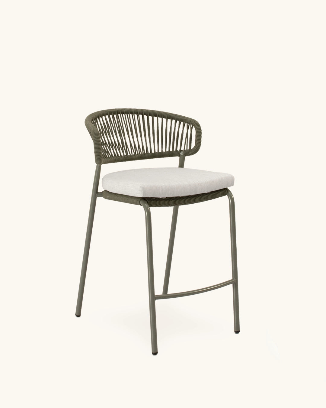 Taburete exterior comodo diseño moderno Kordell color verde – Koketto Home